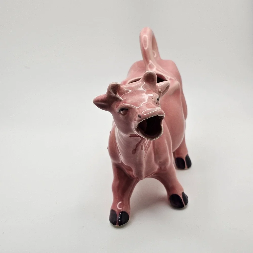 Kitchen | Vintage Classic Pink Purple Cow Creamer Cottage Core | Poshmark